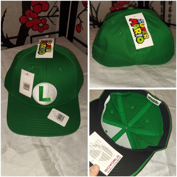Nintendo | Accessories | Nintendo Super Mario Luigi L Green Cap | Poshmark
